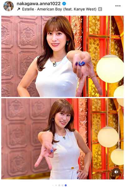 元NHKアナ、ミニスカワンピで「平成ギャルピース」 中川安奈アナに「神スタイル」の声|au Webポータル芸能ニュース